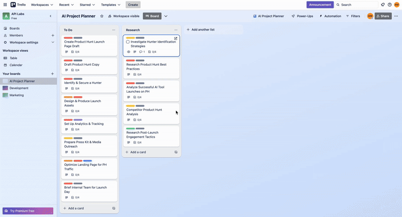 AI Project Planner Power-Up | Trello